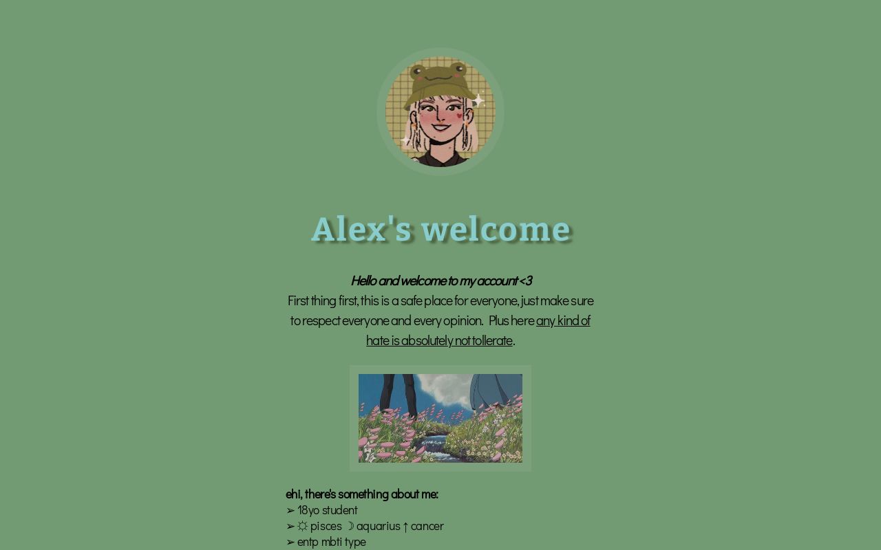 alex's card